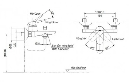 Củ sen tắm TOTO TBS04302V - Siêu bền - Ưu đãi cực tốt tại HITA