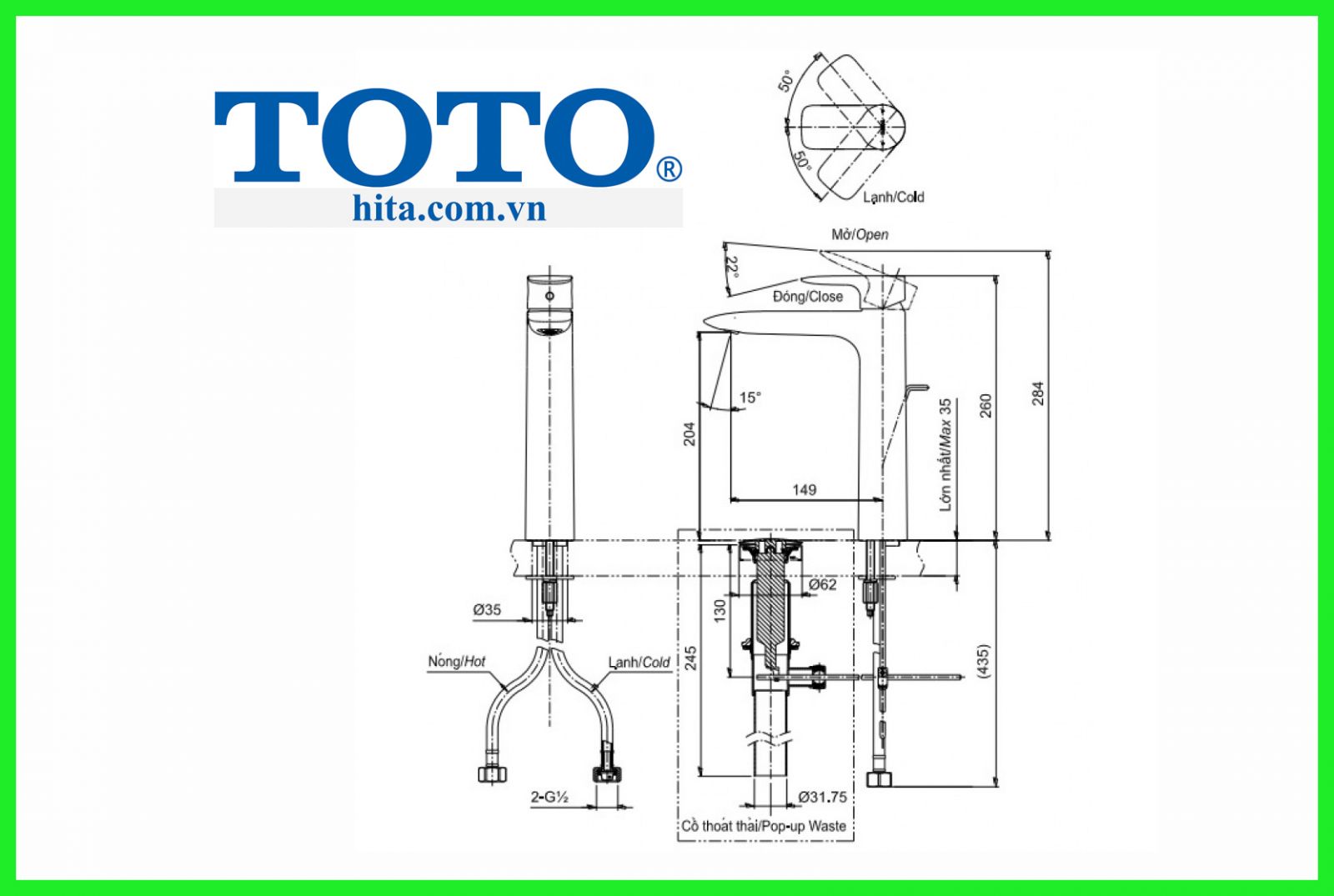 Vòi chậu Toto TLG04307V