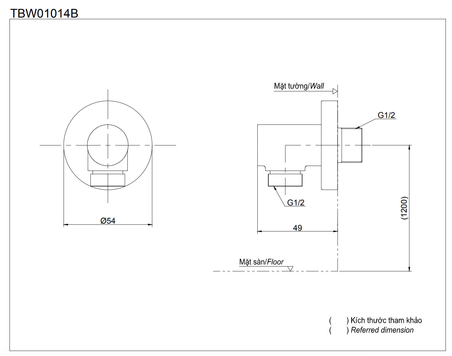 Bộ sen tắm âm tường GLOBAL FITTINGS TOTO TBW01004A