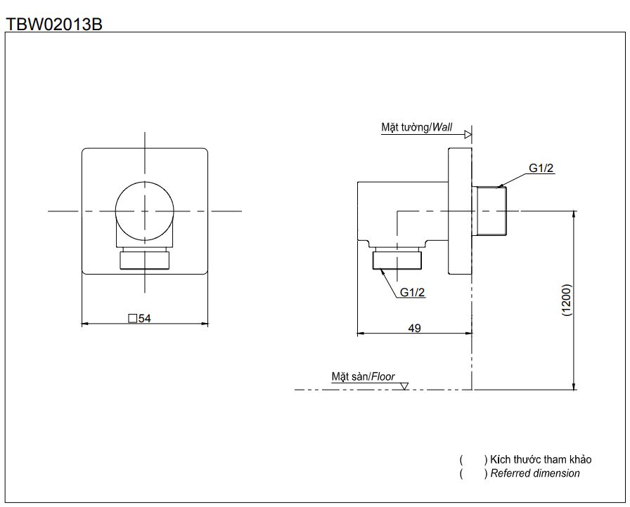 Bộ sen âm tường 3 đường nước GLOBAL FITTINGS TOTO TBW02004A