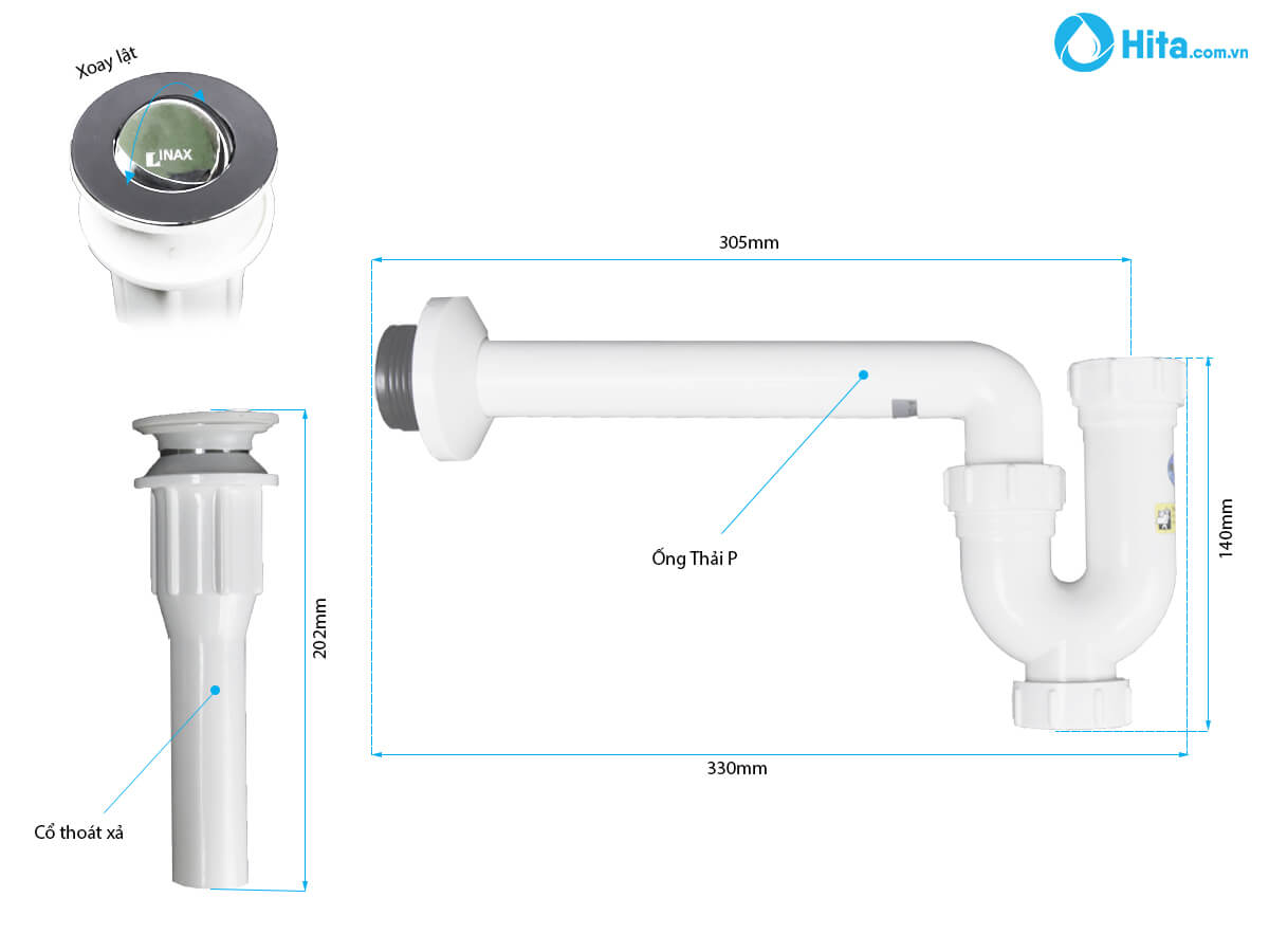 Tiết kiệm chi phí, giữ vững độ bền với Ống Thải Chữ P INAX A-325PS